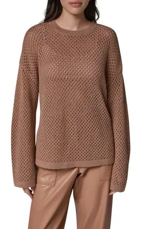 Donna Karan New York Metallic Open Stitch Sweater