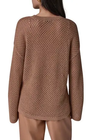 Donna Karan New York Metallic Open Stitch Sweater