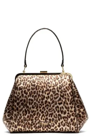 FRANCES VALENTINE Katherine Metallic Leather Frame Bag