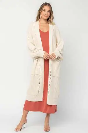 COCOLOVE Crosby Knit Cardigan - Natural