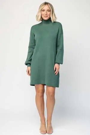 FLAT WHITE Harlow Sweater Dress - Evergreen