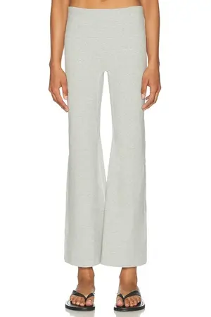 Year Of Ours Cotton Wide Leg Pant - Heather Grey