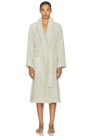 PARACHUTE Classic Plush Robe In Green - Sage