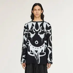 Adidas Y-3 Chito Graphic Long Sleeve Tee - Black