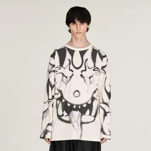 Adidas Y-3 Chito Graphic Long Sleeve Tee - Chalk White