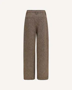 Brunello Cucinelli Virgin Wool Palazzo Pants With Monili Detail