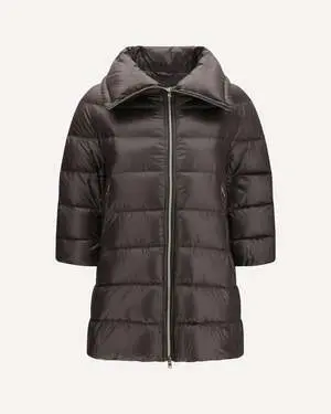 Herno Midi Quilted Down Jacket - Grey