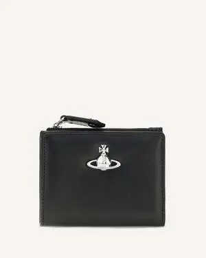 VIVIENNE WESTWOOD Slim Flap Leather Card Holder