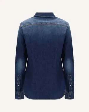 Jacob Cohen Lightweight Denim Western Long Sleeve Shirt