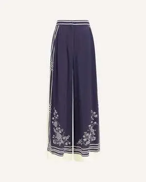ALEMAIS Alemasis Banderra Silk Wide-leg Pants