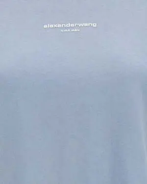 Alexander Wang Short-sleeve Logo T-shirt - Light Blue
