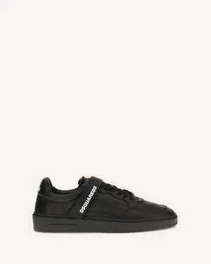 Dsquared2 Leather Strap Sneakers - Black