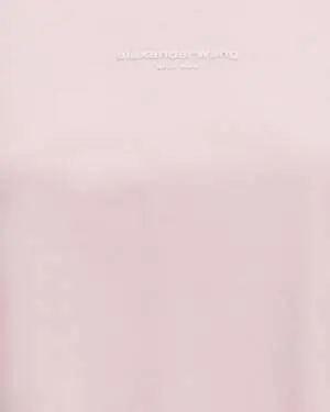 Alexander Wang Hort-leeve T-hirt With Central Logo Print - Pink