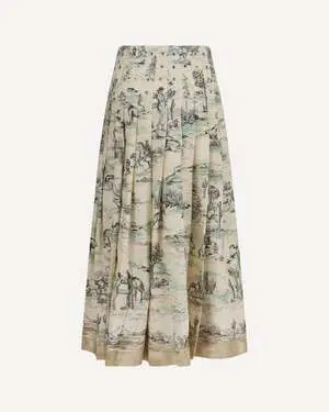 ALEMAIS Scout Linen Midi Skirt