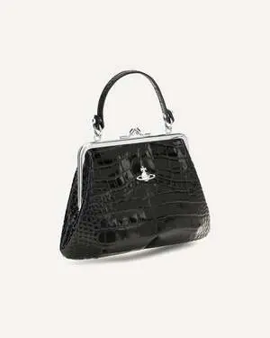 VIVIENNE WESTWOOD Granny Frame Crocodile Effect Handbag