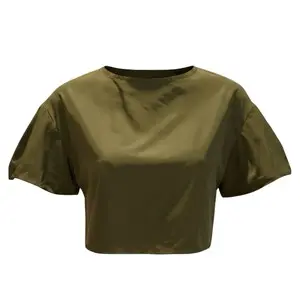SNIDER Snider Leda Short Sleeve Top In Olive