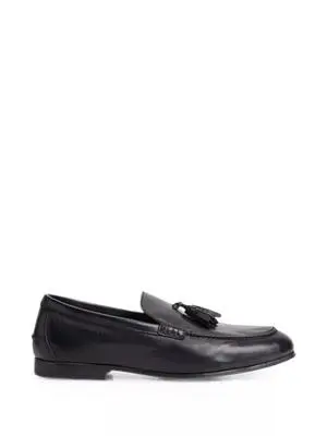Tommy Hilfiger Leather Loafers With Tassel Detail - Black