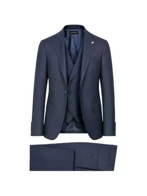 LUIGI BIANCHI MANTOVA Single-breasted Three-piece Suit - Blue