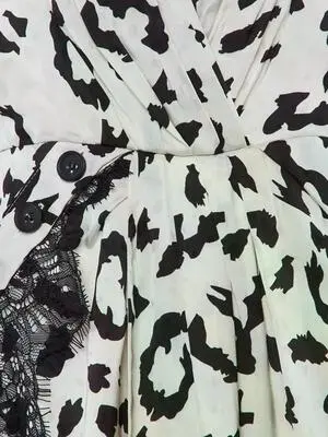 SELF-PORTRAIT Leopard-print Twisted Midi Dress