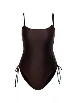 GOTTEX Ruched Side-Tie Swimsuit Brown