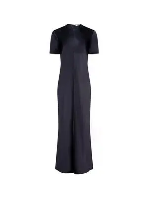 FFORME Satin Floor-length Dress - Black