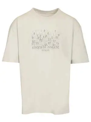 MAISON MARGIELA Embroidered Cotton T-shirt - Gray