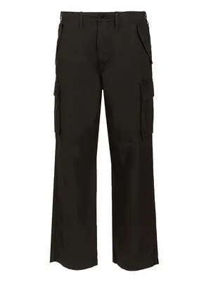 Burberry Cargo Trousers Crafted From Cotton Twill - Black