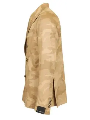 Tagliatore Double-breasted Camouflage Jacket