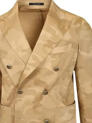 Tagliatore Double-breasted Camouflage Jacket