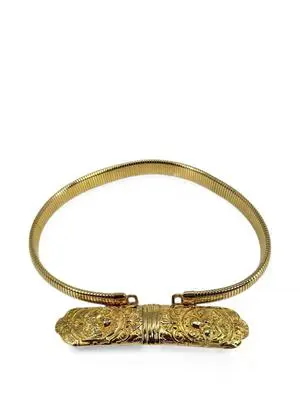 MADISON Engraved-buckle Stretch-link Belt