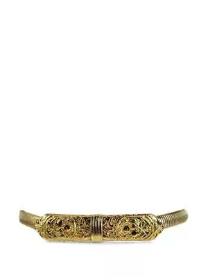 MADISON Engraved-buckle Stretch-link Belt