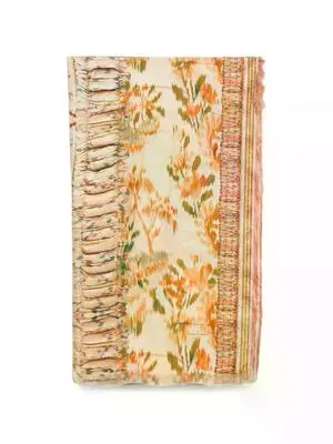 PIERRE-LOUIS MASCIA Aloeuw Floral-print Fringed Scarf - Neutrals