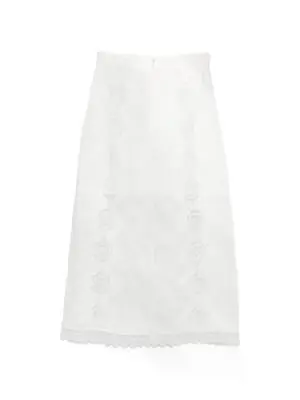 Waimari Lace-trimmed Midi Skirt