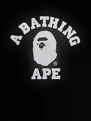 A BATHING APE Reflective College T-shirt