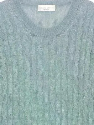 ROBERTO COLLINA Cable Knit Metallic-thread Sweater