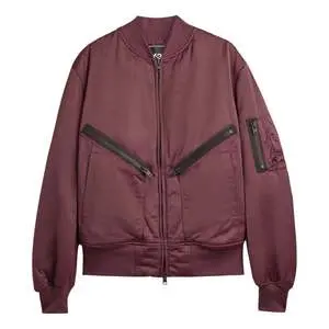 Adidas Y-3 Oversized Bomber Jacket - Shadow Maroon