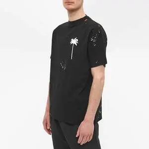Palm Angels Pxp Painted Classic Tee 'black White