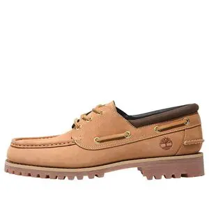 Timberland 3-eye Lug Handsewn Boat - Wheat