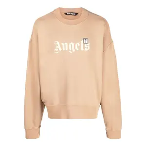 Palm Angels Patch Logo Crew Sweatshirt - Beige/white