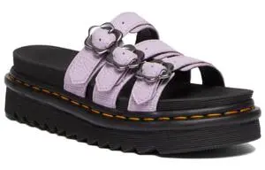 Dr. Martens Blaire Flower Buckle Slide Sandals - Lilac