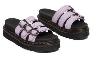 Dr. Martens Blaire Flower Buckle Slide Sandals - Lilac