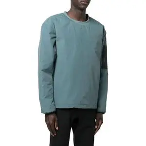 Nike Splicing Design Sleeve Pocket Detail Pullover Round Neck Pullover Long Sleeves Hoodie Navy Blue - Default Colorway