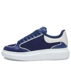 Alexander McQueen Oversized Leather Sneakers - Blue/white