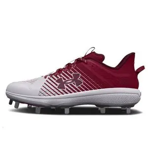 Under Armour Yard Low Mt Athletic Cleats - Cardinal/white
