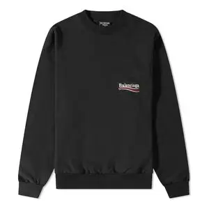 Balenciaga Political Campaign Crewneck Sweater - Black