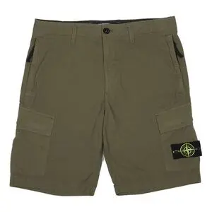Stone Island Cargo Bermuda Shorts - Olive Green