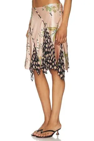 Staud Reannah Silk Skirt In Rose