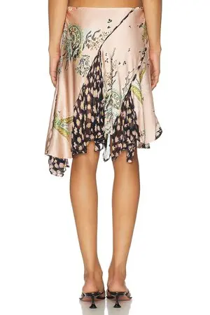 Staud Reannah Silk Skirt In Rose
