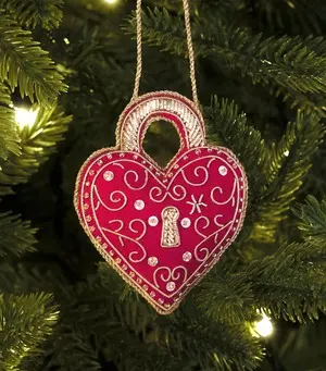 KATIE LARMOUR Heart Locket Tree Decoration