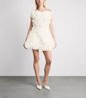 Stella McCartney Silk Embellished Strapless Mini Dress